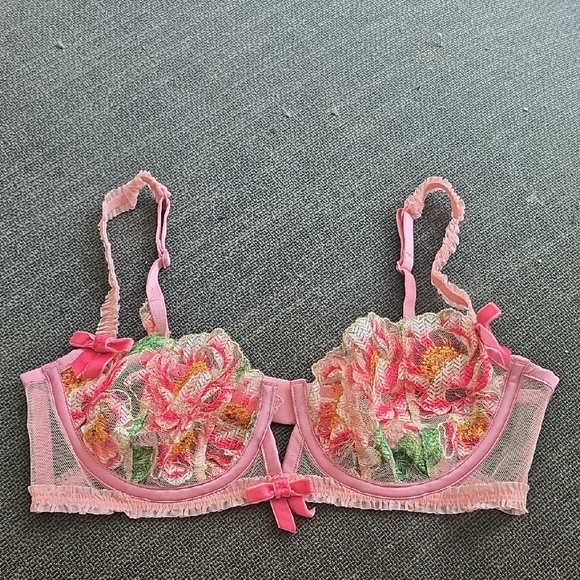 For Love And Lemons | Intimates & Sleepwear | Floral Embroidered Pink ...